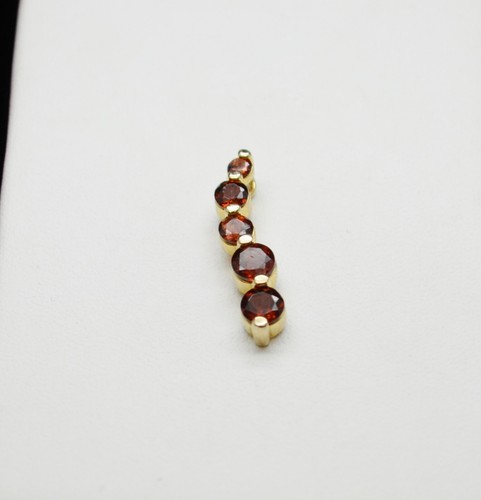 Sterling Silver Pretty Red Gem Rod Shaped Pendant #FMA599 | eBay