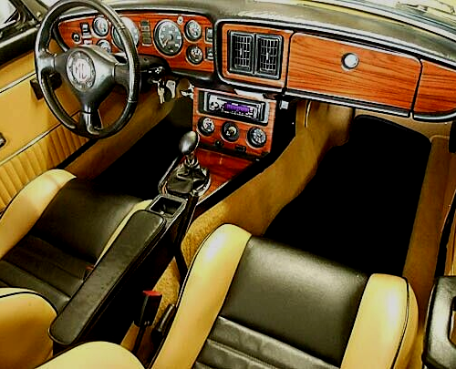 RHD FOR MG MGB MK4 1976-1980 INTERIOR SET AUTO CARBON ALUMIN WOOD DASH ...