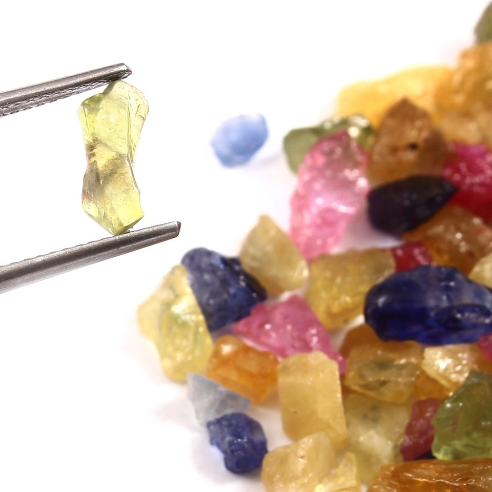 Natural Thailand Multi Sapphire & Ruby Mix Facet Grade Gemstone Rough ...