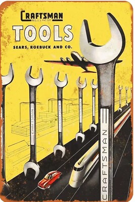Craftsman ToolsAdvertising Vintage Retro 8 x 12" Tin Sign All Metal | eBay