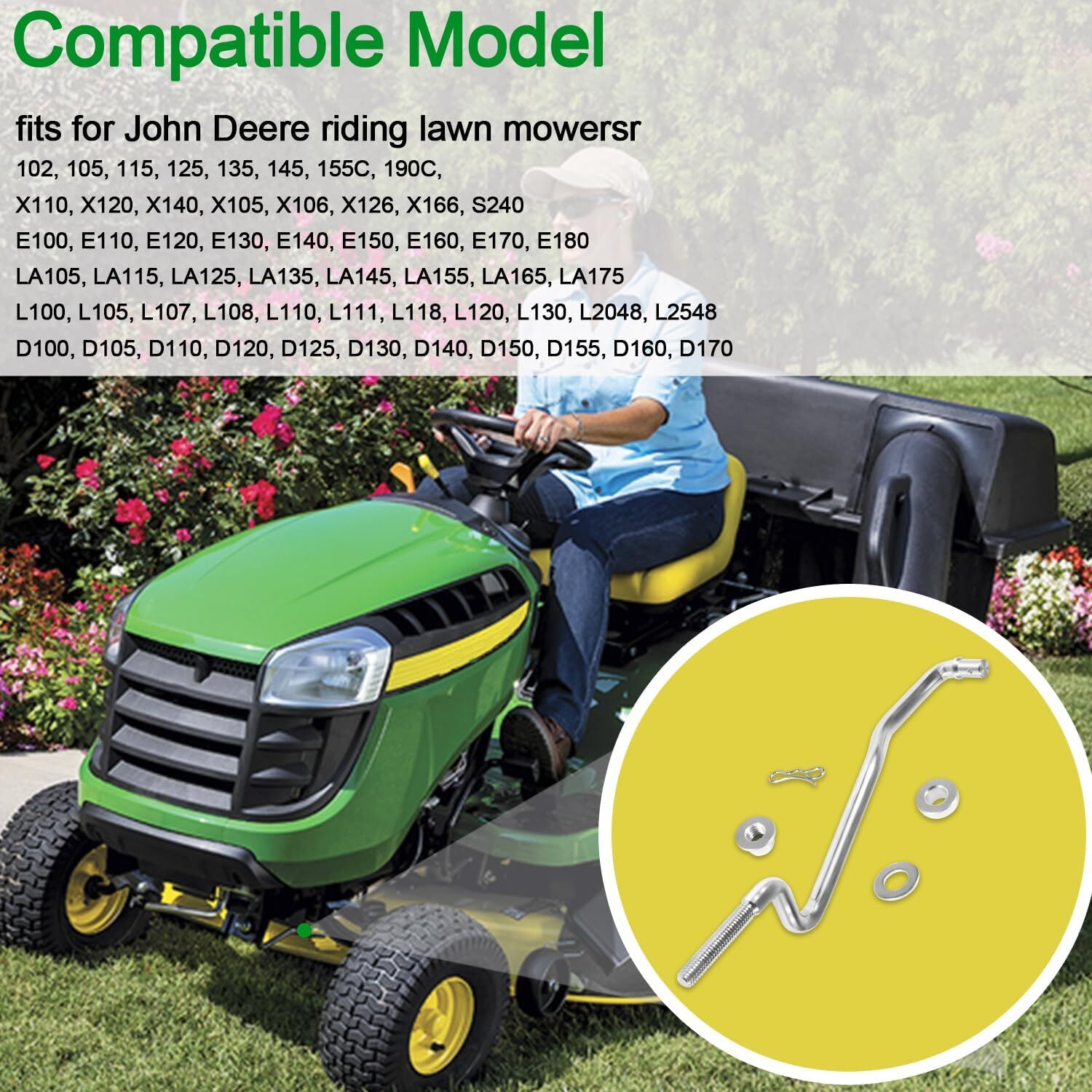 Front Draft Arm Kit GX20497 for John Deere Tractor Mower 102 115 125 ...