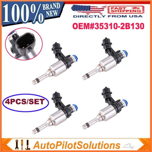 4x Fuel injectors For Hyundai Veloster 1.6L Non Turbo 2012-2017 35310 ...