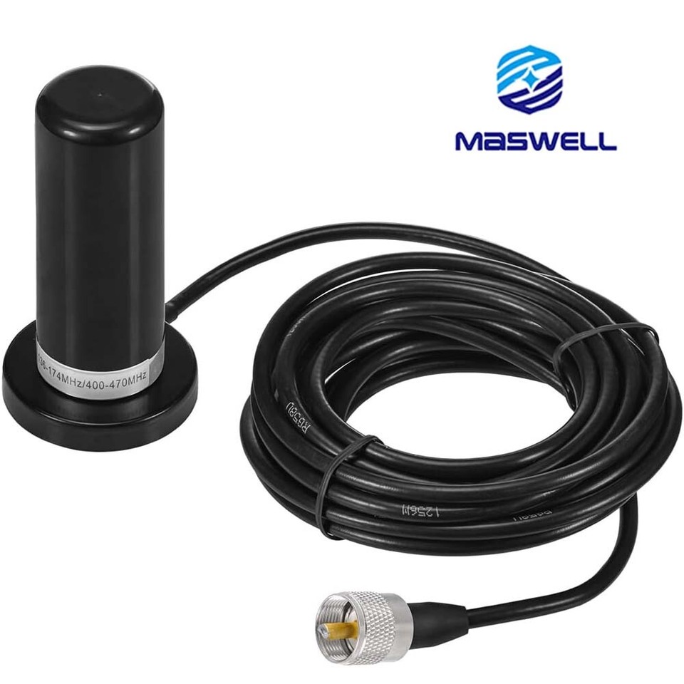 Amateur Two Way Radio Antenna UHF VHF PL259 TO SO239 Mount 16.5ft ...