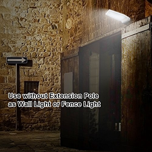 InnoGear Solar Gutter Lights Wall Sconces with Mounting Pole Outdoor ...