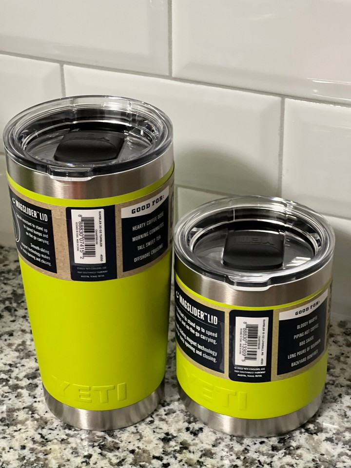 Yeti Chartreuse 🥎20oz Rambler +🥎 10oz LOWBALL Limited Edition ...