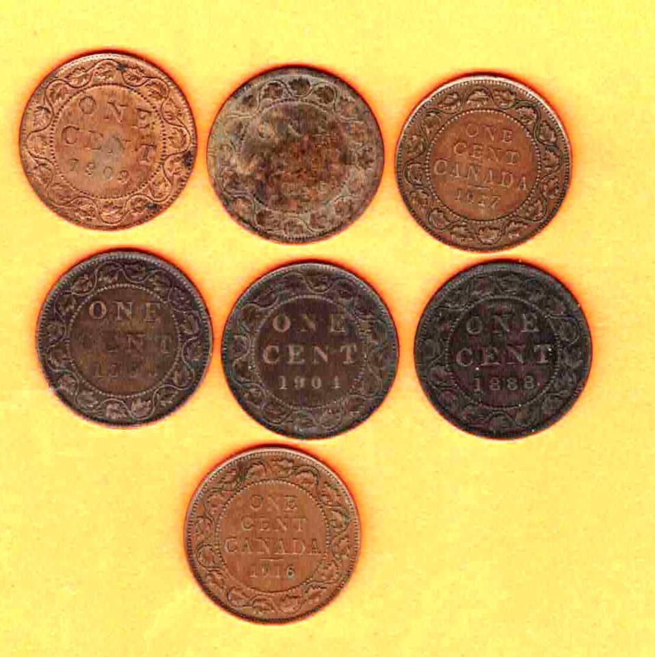 SEVEN LARGE CENTS CDN.. | eBay