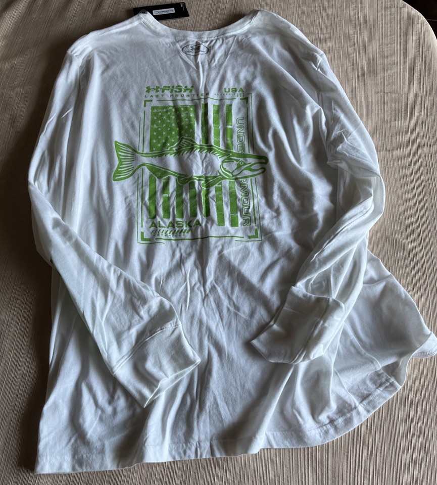 Under Armour Men’s 3XL Ketchikan ALASKA Fishing Long Sleeve Shirt White ...