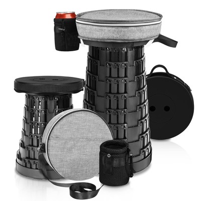 Collapsible Stool - Upgraded with 3 Slides Load Capacity 600lbs ...