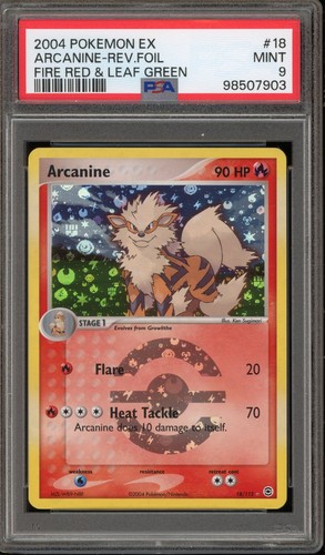 Pokemon Arcanine EX Fire Red & Leaf Green Reverse Holo Rare #18 PSA 9 Mint | eBay