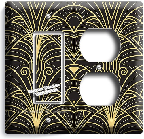 ART DECO RETRO INTRICATE STYLE PATTERN LIGHT SWITCH OUTLET WALL PLATE ...