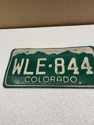 Vintage Colorado License Plate WLE-844 Raised Letters LC-06 | eBay