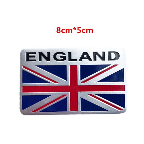 2x ALUMINUM England Flag Logo Emblem Sticker 3D Decal For Car Auto ...