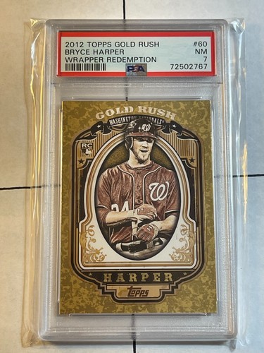 Bryce Harper 2012 Topps Gold Rush Wrapper Redemption SP Rookie RC PSA 7 ...