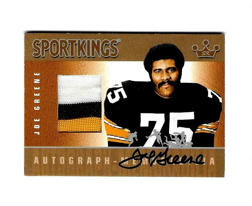 Joe Greene 2010 Sportkings AUTOGRAPH AUTO 3 Color GW Jersey HOF | eBay