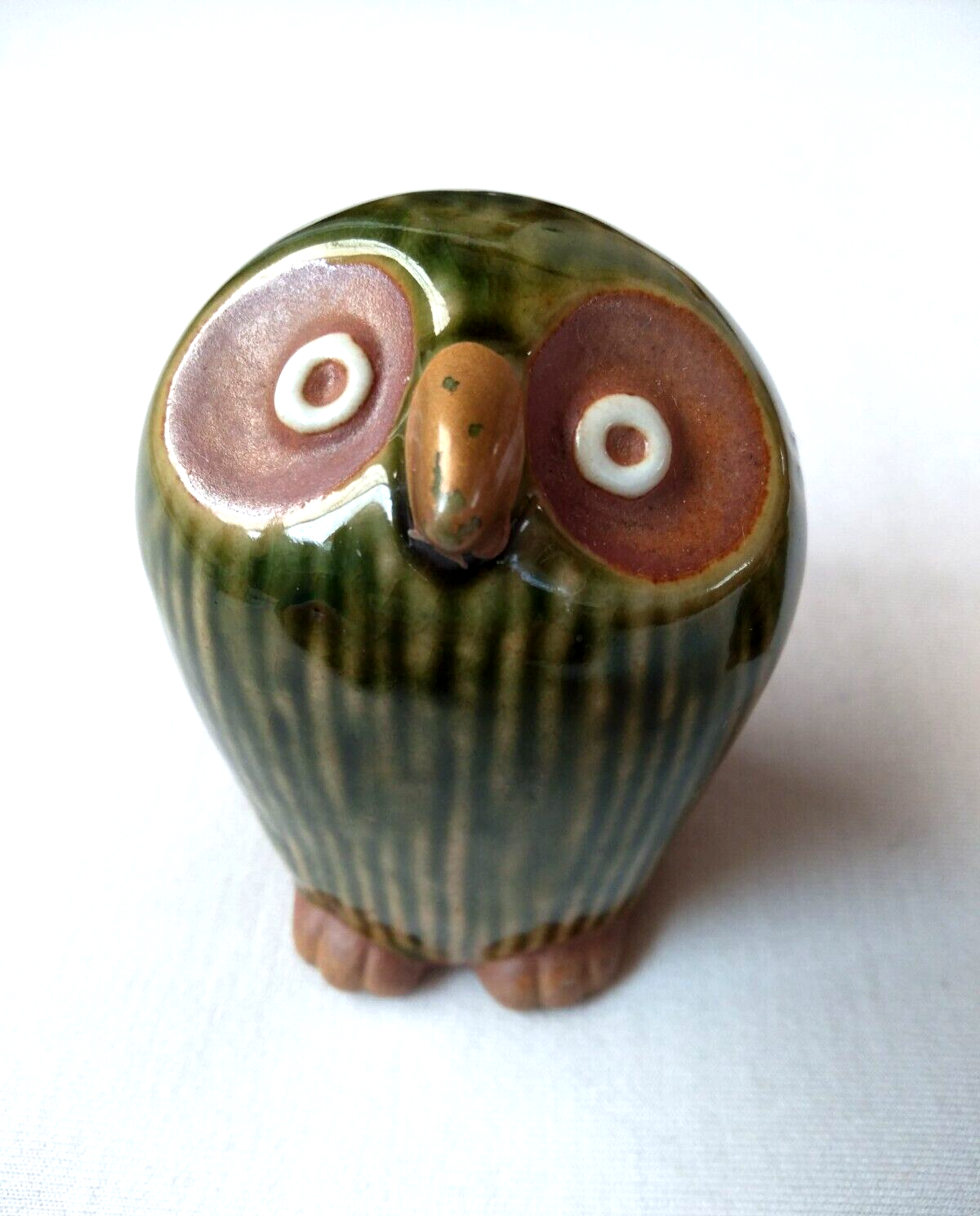 Figurines Couple Ceramic Owls Japan Traditional Craftsmanship Amulet ...