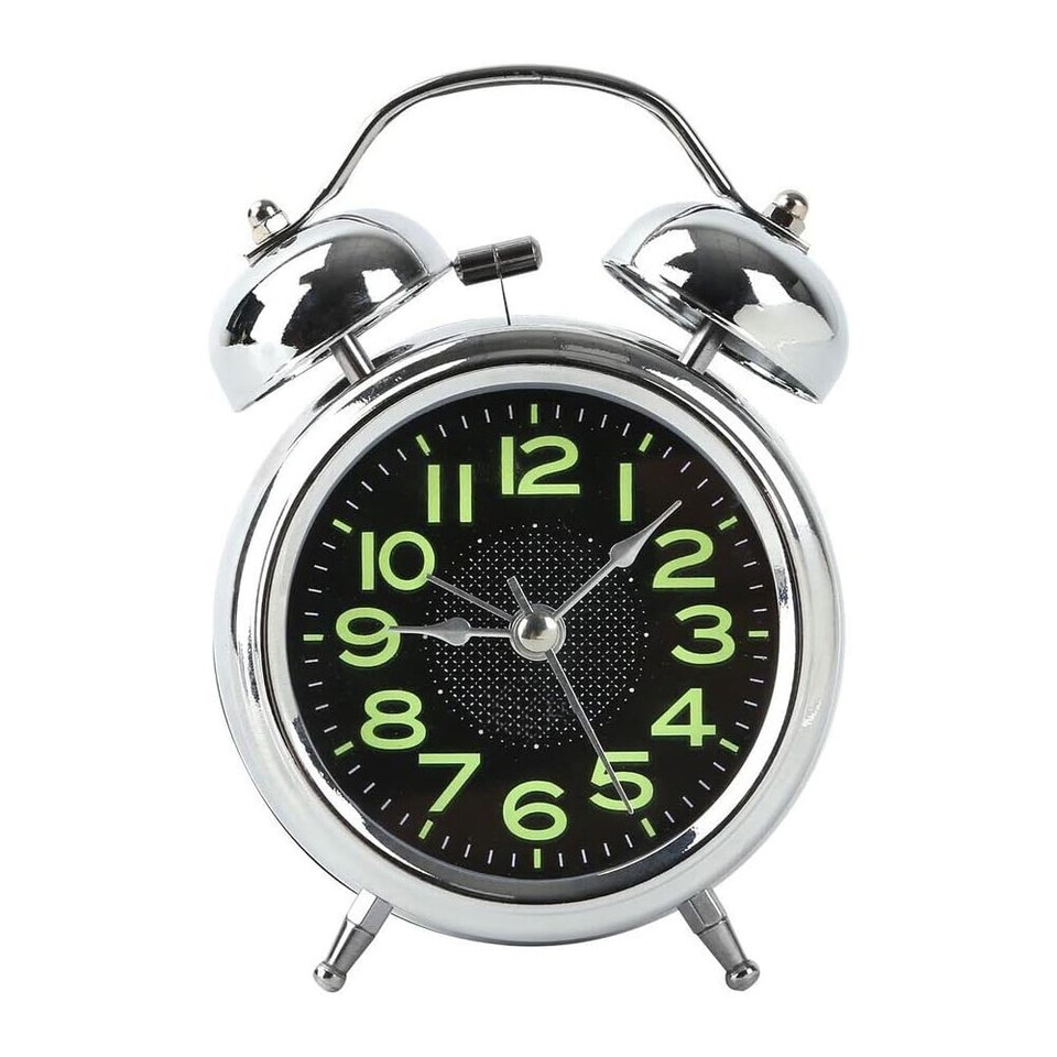 Super Loud Double Bell Alarm Clock With Night Light for Heavy Sleepers ...