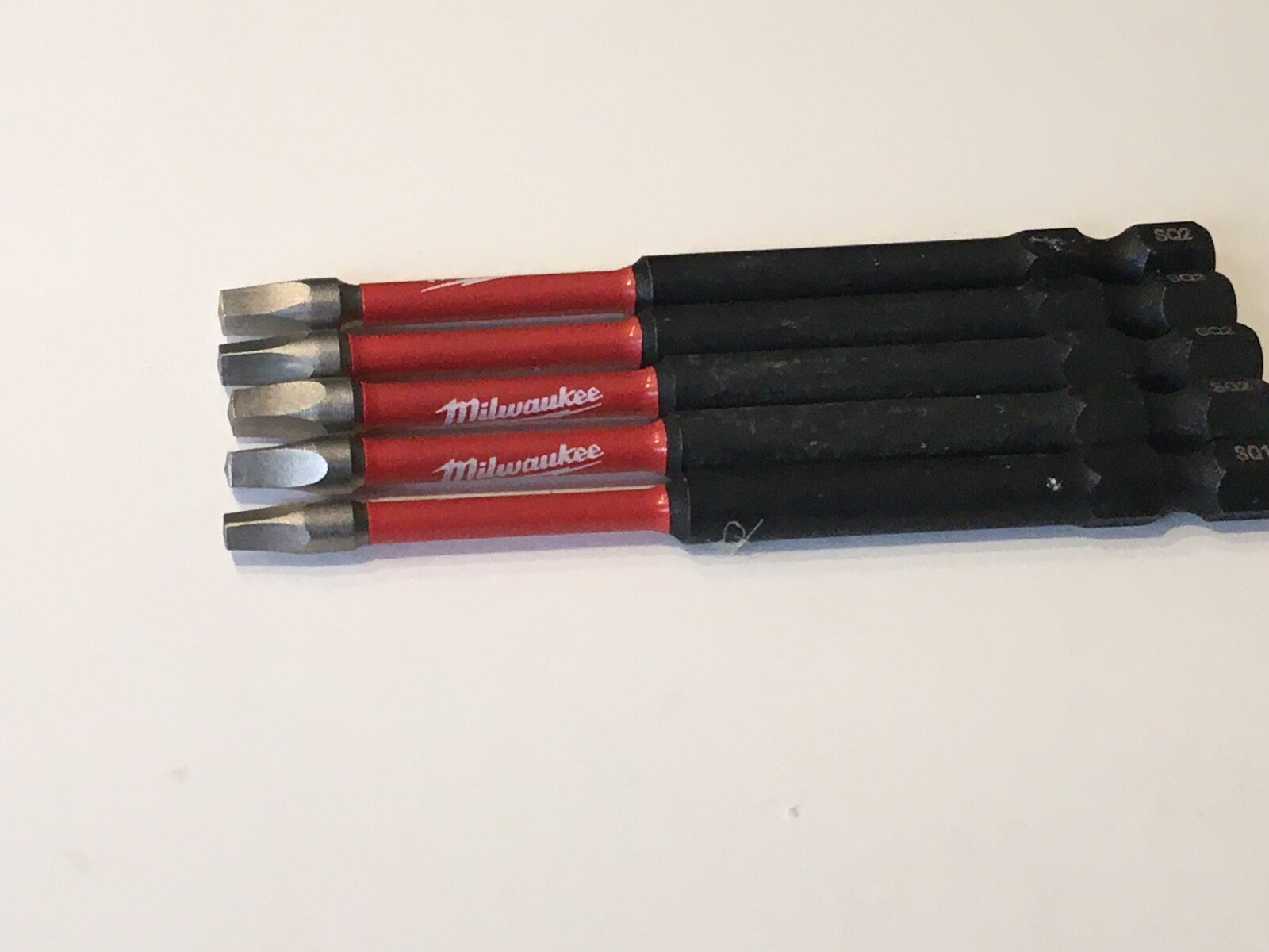 Milwaukee Shockwave 3-1/2" Long SQ2 and SQ1 Power Bits 5X | eBay