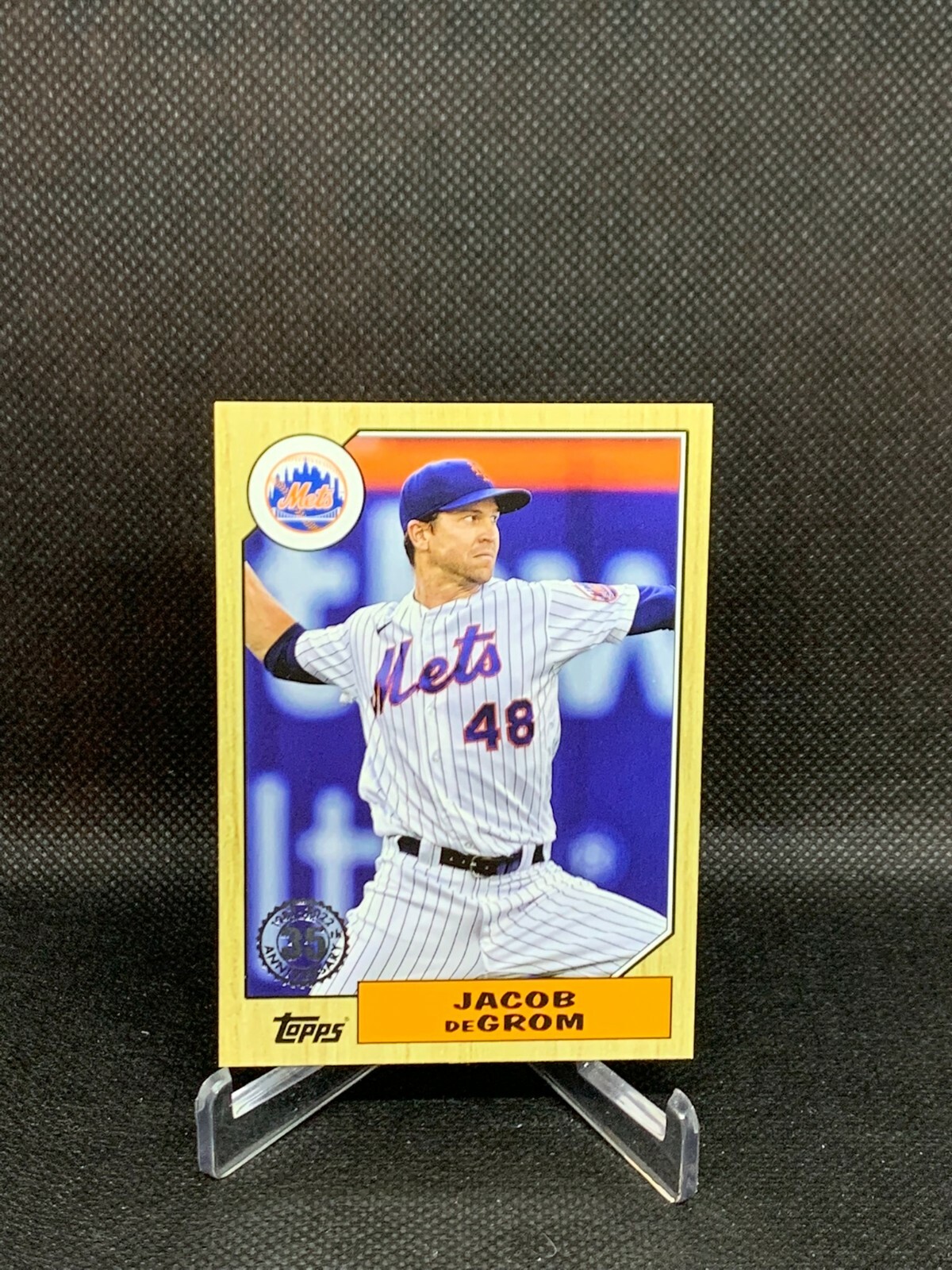 2022 Topps Series 1 Baseball 1987 35th Anniversary Jacob deGrom #T87-61 ...
