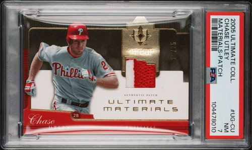 PSA 7 NM! CHASE UTLEY 2005 UD ULTIMATE MATERIALS GAME-USED PATCH RELIC ...