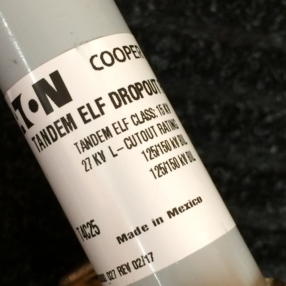 Eaton Cooper Companion II High Voltage Fuse Tandem ELF FAH8KV25KR1 S240 ...