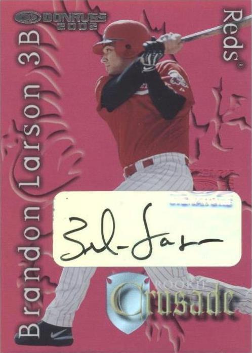 2002 Donruss The Rookies - Crusade Brandon Larson #RC-20 Autographs ...