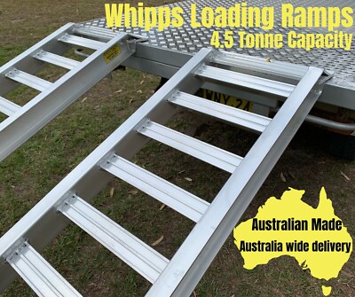 Aluminium ramps 4.5 Tonne Capacity 3.6m x 450mm Australian Made Whipps ...