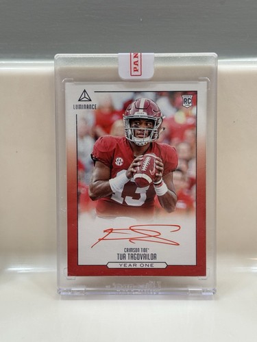 2020 Panini Luminance Year One Signatures Red Ink Tua Tagovailoa Rookie ...