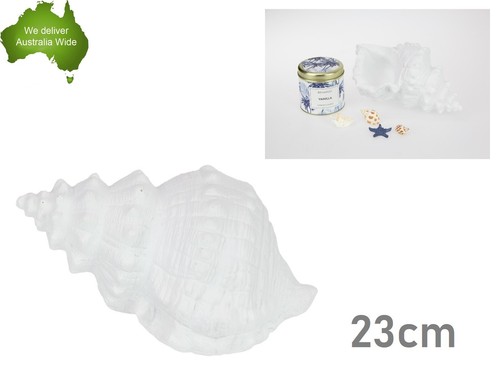1pc 23cm White Spiral Cone Shell Decor Beach Ocean Jewellery Party ...