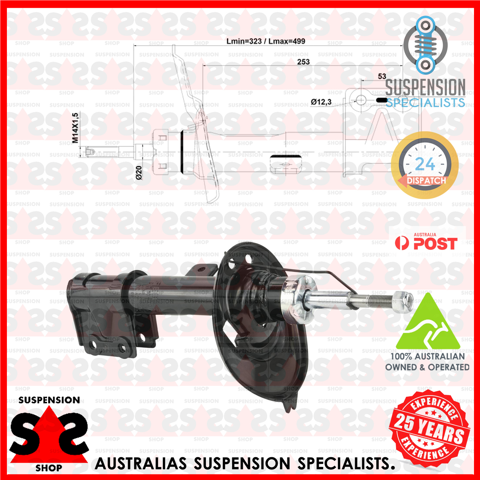 Front Axle Left Shock Absorber Suit CITRO?N C4 Picasso I Mpv (Ud_) 2.0 ...