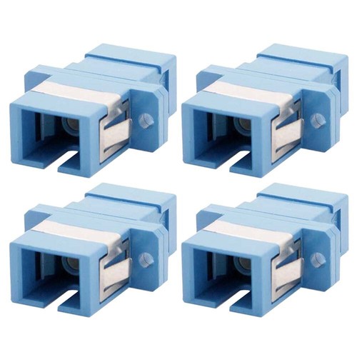 4 Pcs SC to SC Single Mode Simplex Fiber Optic Optical Coupler Adapter ...