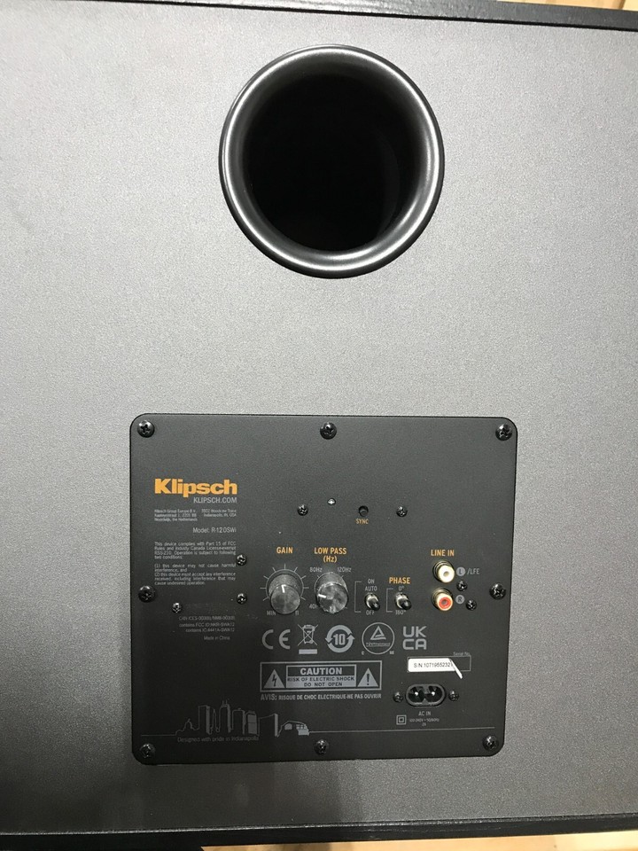 Klipsch R-120SWi 12inch wireless Subwoofer - Black | eBay