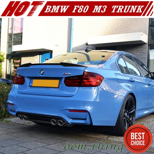 Carbon 3-Series V Style Rear Trunk Spoiler BMW F30 / F80 M3 328i 335i ...