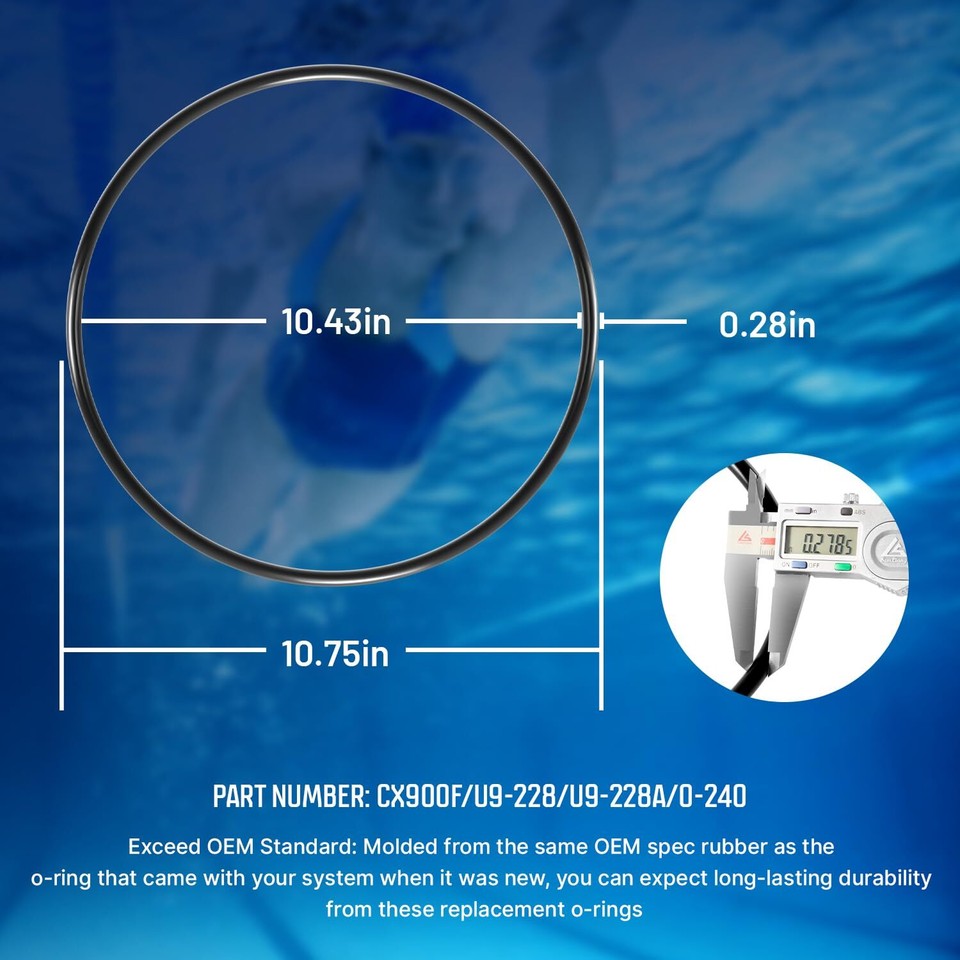 2 Pack for Hayward Star-Clear Plus C900 C1200 C1750 Filter Head O-Ring ...