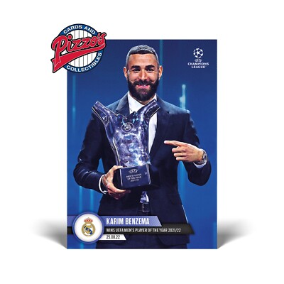 Karim Benzema UEFA Men’s Player of the Year 2021/22 UCL TOPPS NOW Card ...
