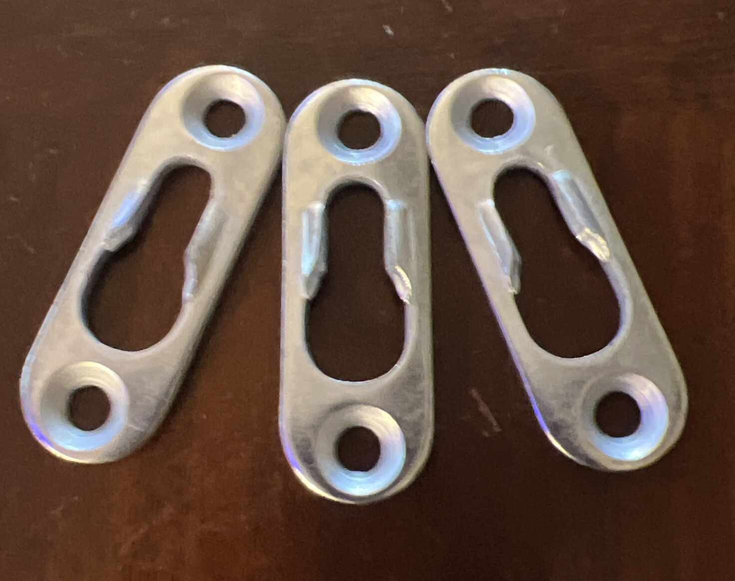 48 X Silver Tone Metal Keyhole Hanger Fasteners For Picture Frames Wall ...