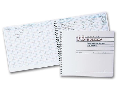 126051N Cash Receipts Journal 10 Column Disbursement Journal 10 x 8 1/2 ...