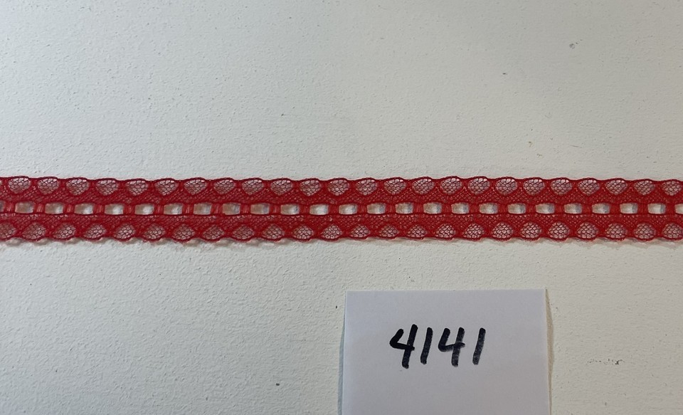 Red Double Scallop Lace Trim-5/8" Wide x 3-3/4 yards long -Stock #4141 ...