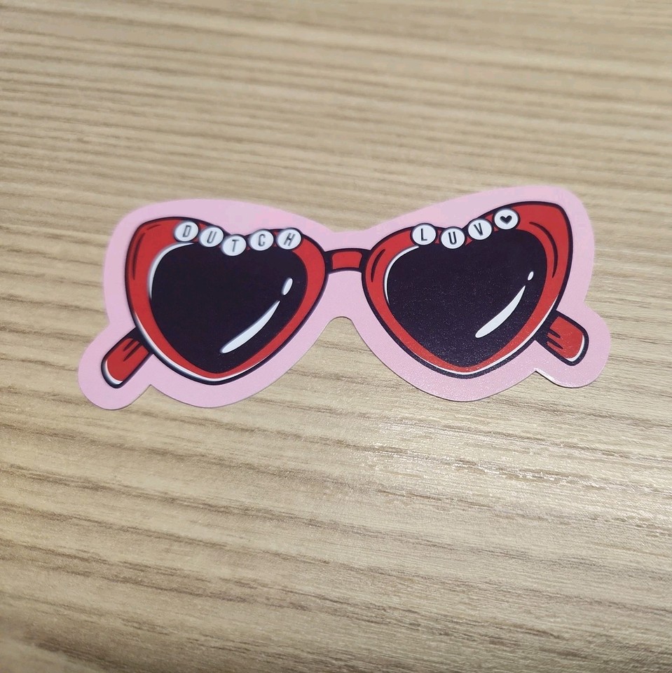 1) Dutch Bros Sticker February 4th 2026 Heart Sunglasses Dutch Luv Free ...