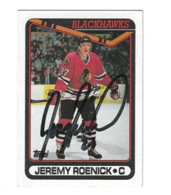 Autographed Signed 1990-91 Topps JEREMY ROENICK Chicago Blackhawks Card ...