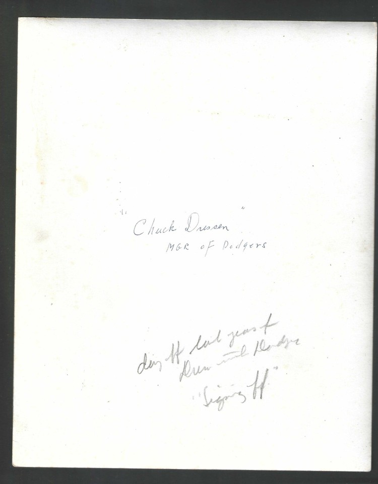 Brooklyn Dodgers Manager Chuck Dressen Vintage 8x10 Double Weight Photo ...