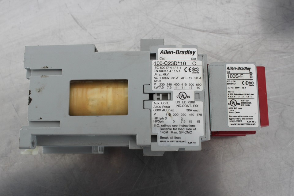 ALLEN BRADLEY AB 100S-C23DJ14C 100S-C GUARDMASTER SAFETY CONTACTOR | eBay