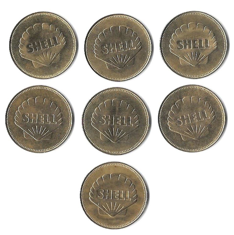 SHELL 7 HISTORICAL SPACE PROGRAMS Tokens, Jupiter-Gemini-Apollo-Sputnik ...