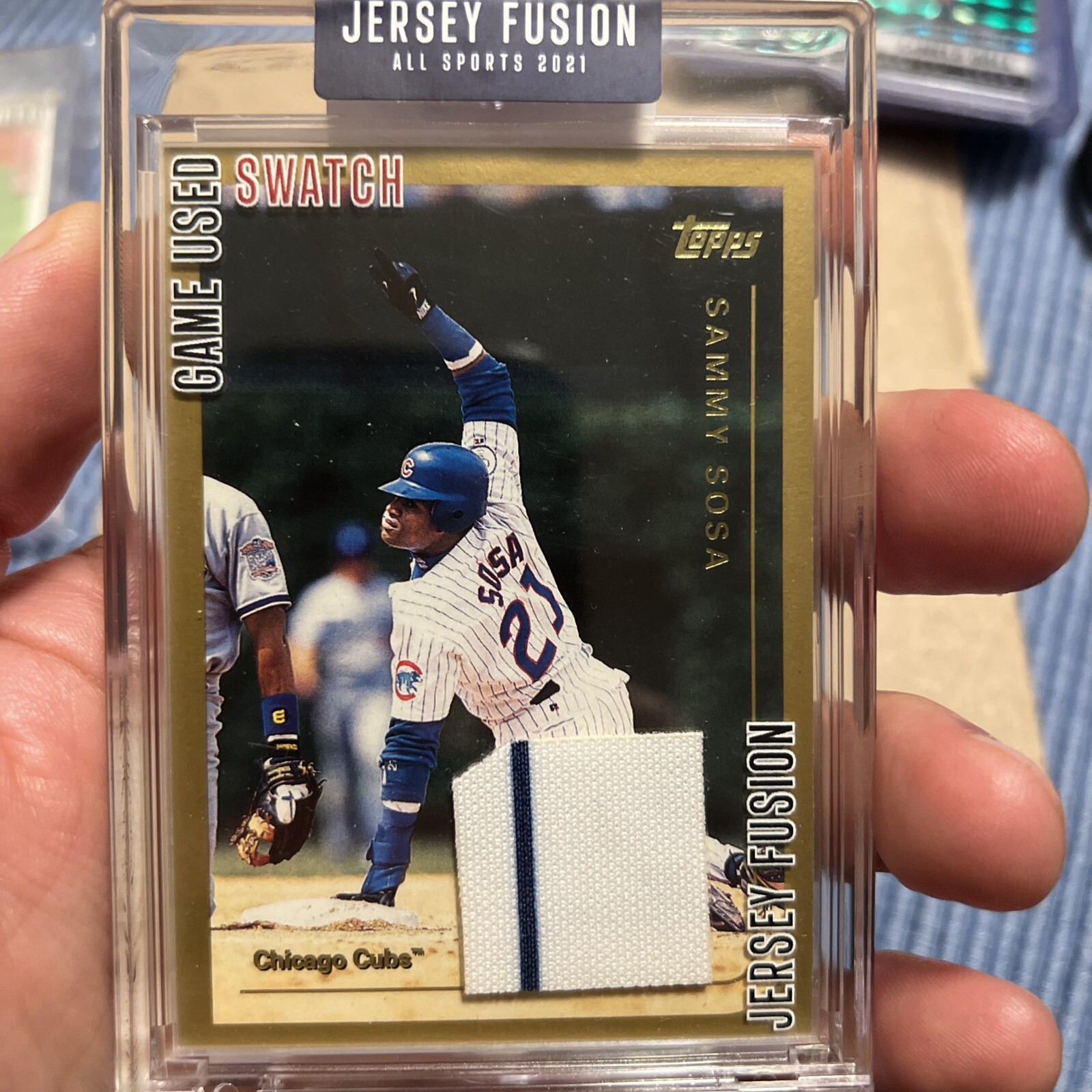 2021 Jersey Fusion Sammy Sosa Card JF-SS00 Game Worn 2 Color Cubs ...