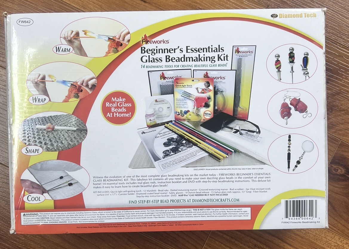 Fireworks Beginner's Essentials Glass Bead Making Kit, NEW Unopened In ...