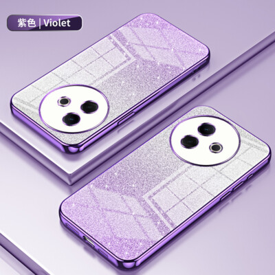 For ViVO Y39 5G, Luxury Bling Glitter Plating Frame Back Soft Rubber ...