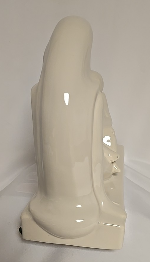 Vtg 80s Contemporary Haeger Mother & Child Ceramic Statue White Cream ...