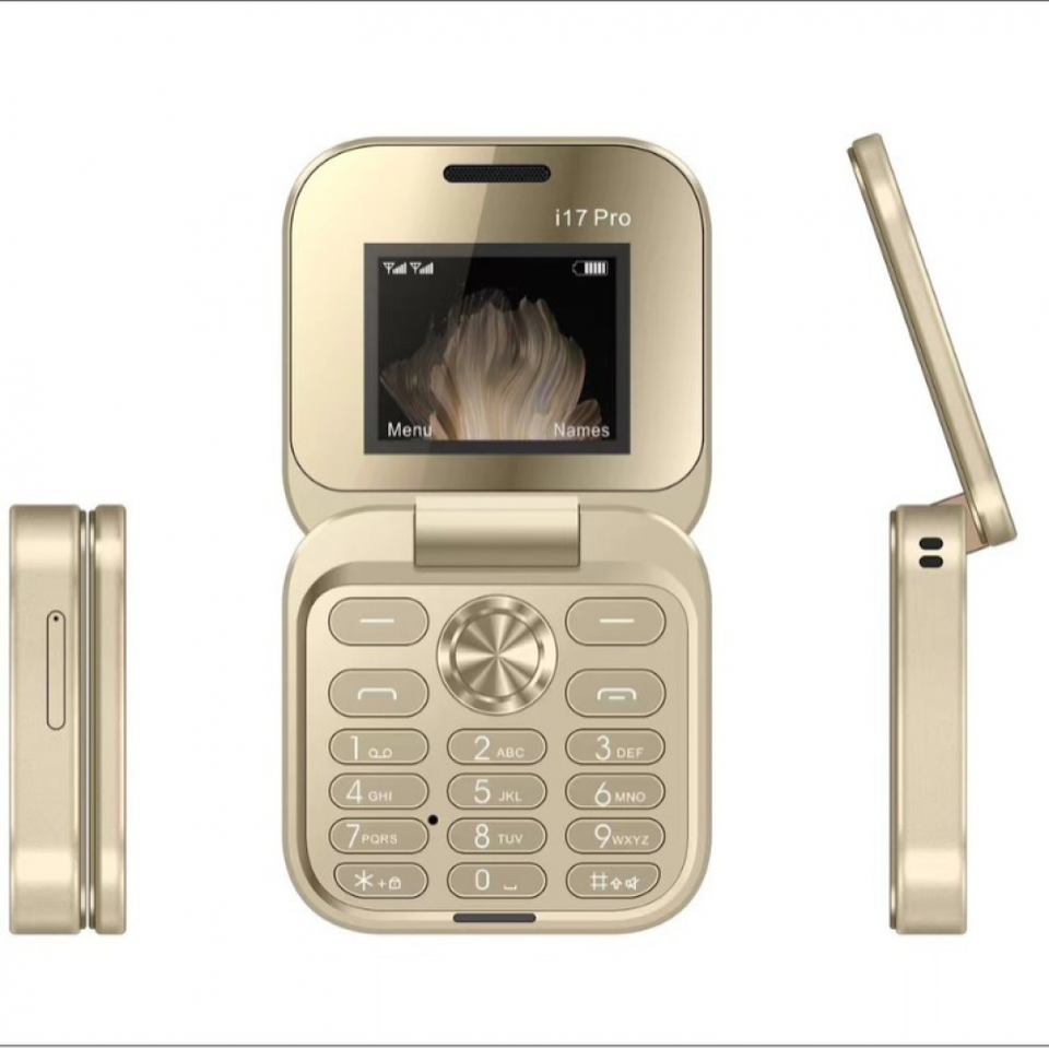 SERVO i17 Mini Palm Flip Mobile Phone 2G Dual SIM Standby Speed Dial FM ...