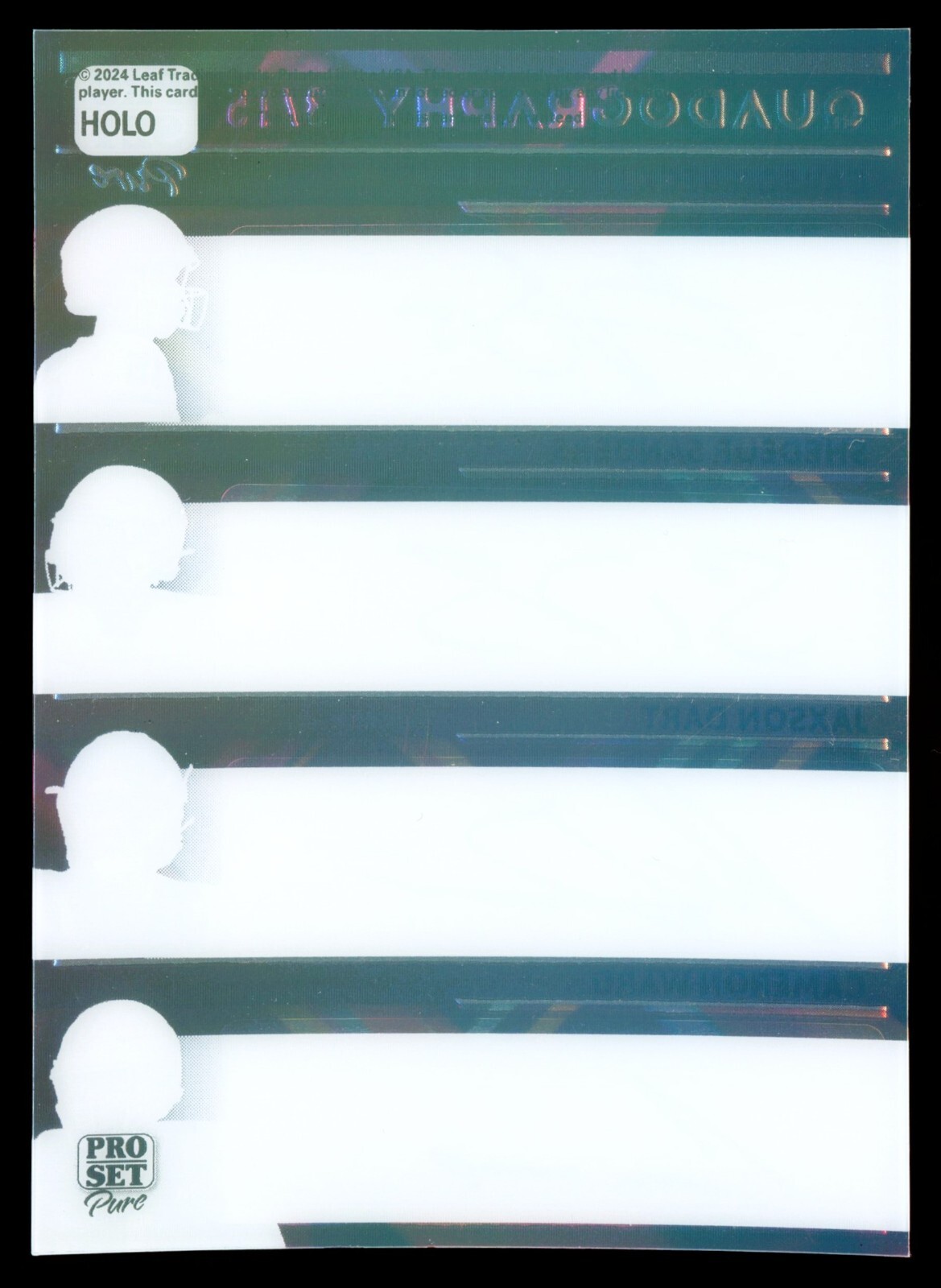 Beck /Sanders /Dart /Ward 3/15 Quad Auto Bronze Spectrum Holo 2024 Pro ...