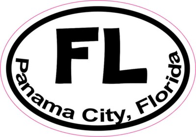 3in x 2in Oval FL Panama City Sticker Car Truck Vehicle Bumper Decal | eBay
