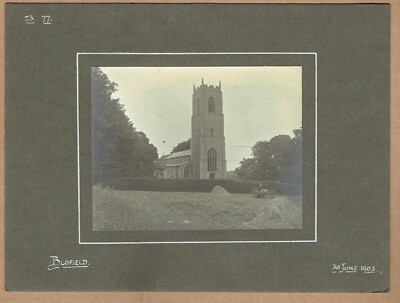 Blofield church, Norfolk. Original 1903 photograph. | eBay UK